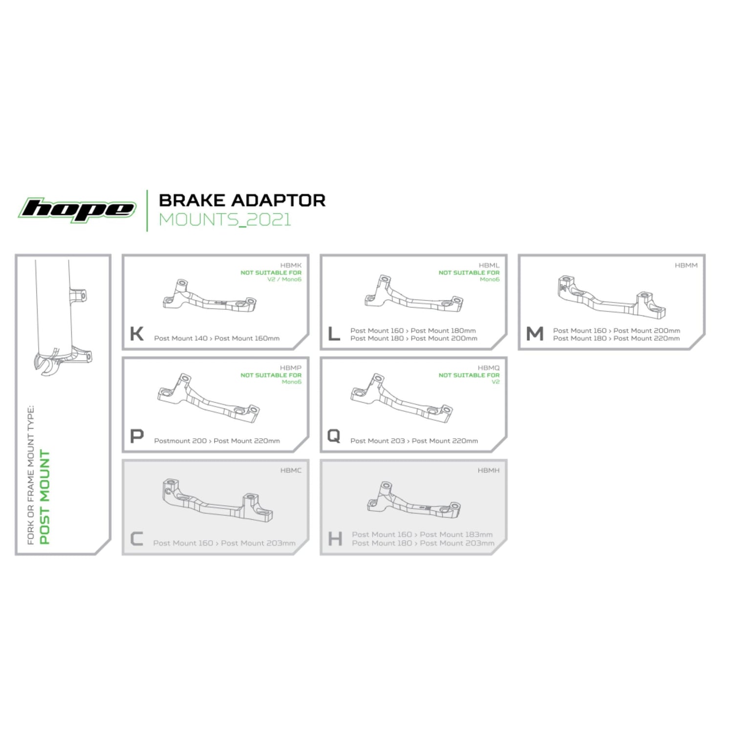Disc Brake Mount Adaptors l Biketart