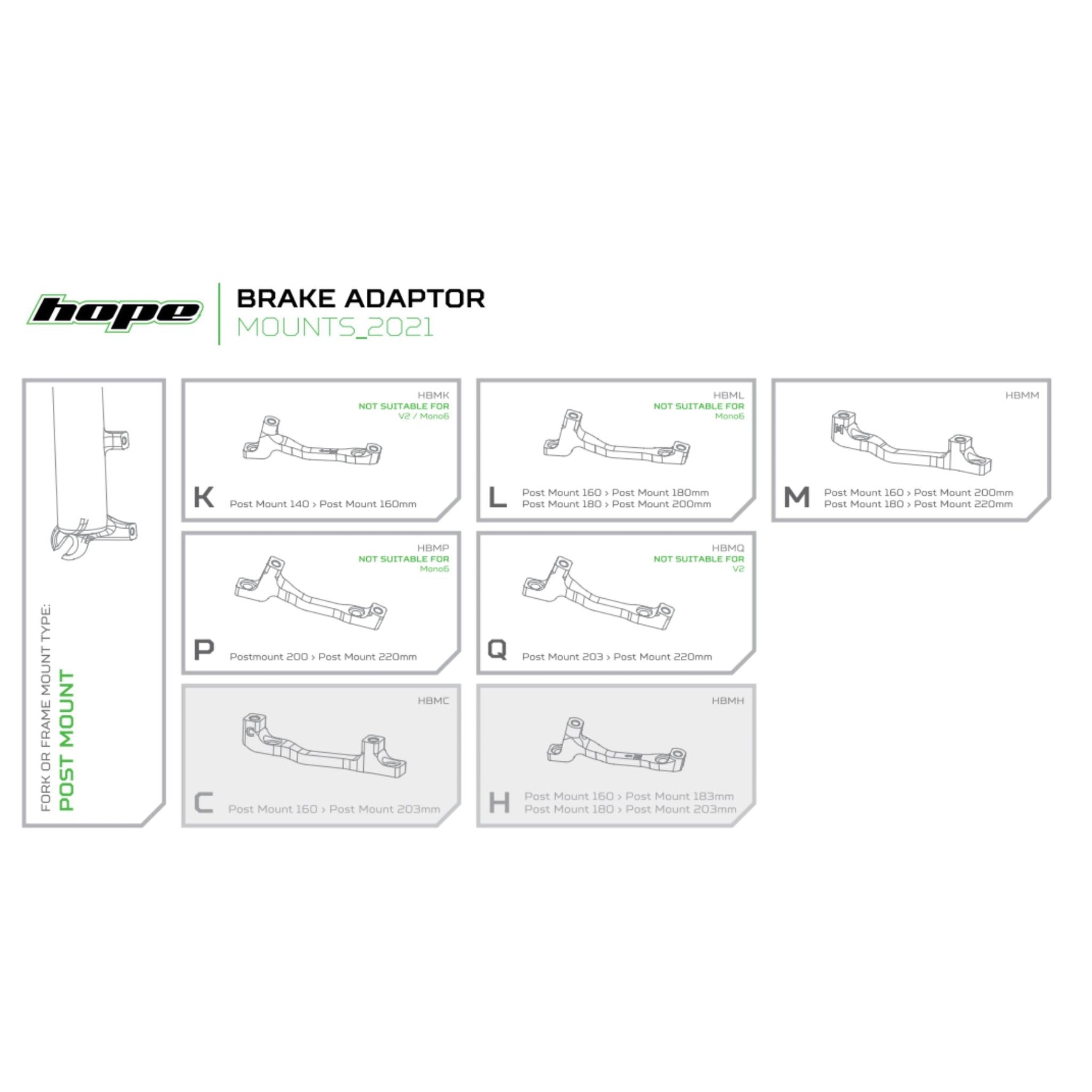 Disc Brake Mount Adaptors l Biketart